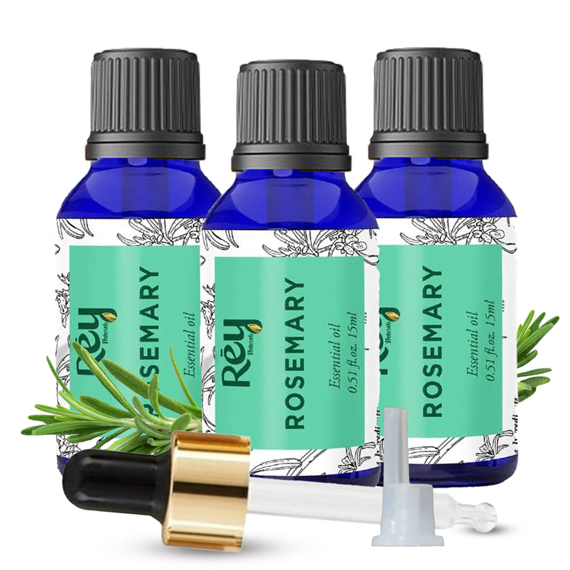 Rey Naturals Rosemary Essential Oil | Rosemary Oil for Hair Growth | G