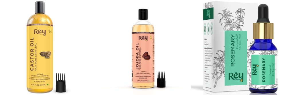 Buy Combo: Castor Jojoba Rosemary Hair Oil - 200ml – Rey Naturals