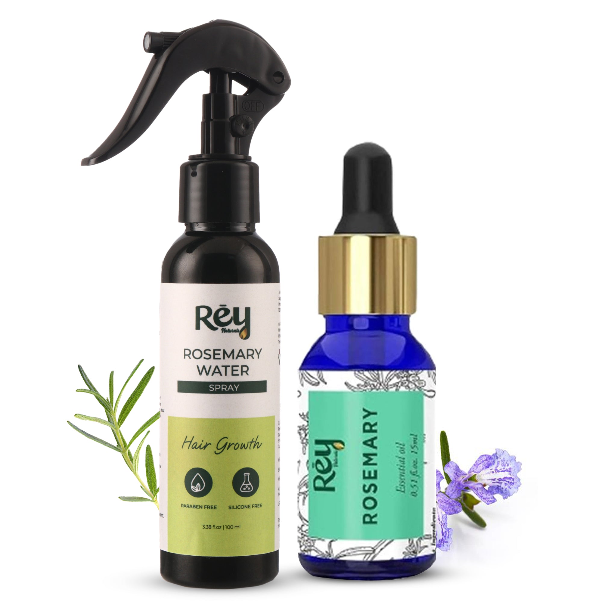Buy Combo: Rosemary Hair Spray & Essential Oil for Growth – Rey Naturals
