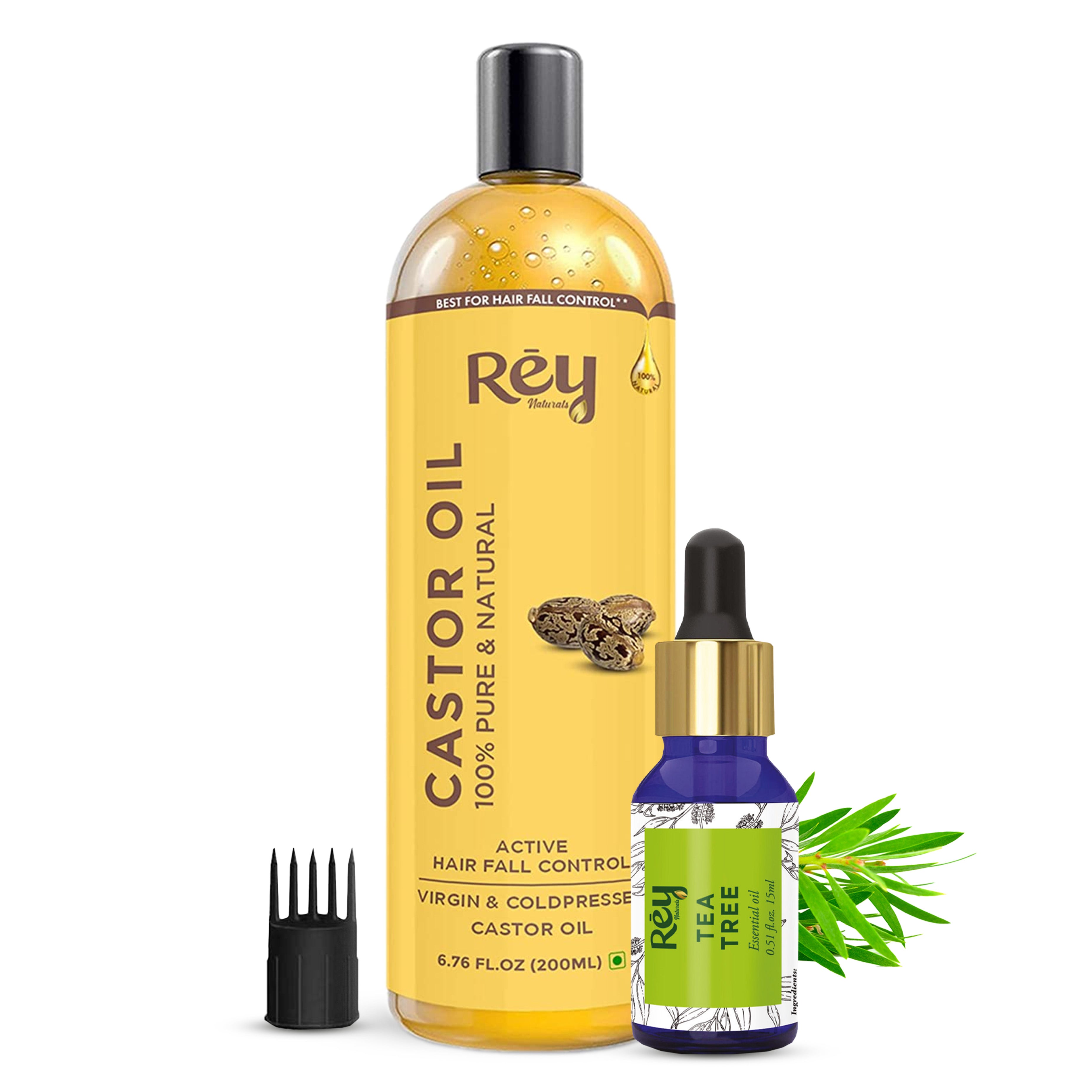 Buy Castor Tea Tree Combo: 200 ML Castor Oil – Rey Naturals